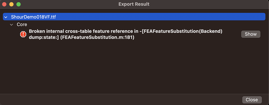 Error while exporting VF - Glyphs Forum Error while exporting VF - Glyphs Forum